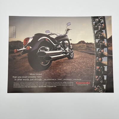 Kawasaki Vulcan 2000 Motorcycle 2005 Print Ad 11"x8" desert road | eBay