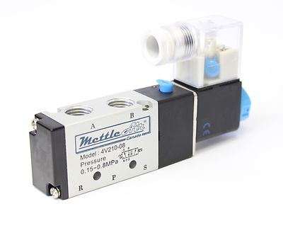 1pc 1/4" NPT 4 Way 2 Pos Electric Pilot Valve 12V DC MettleAir 4V210-08 ...