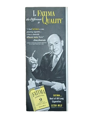 1951 Cedric Hardwicke Fatima Cigarettes Print Ad, Don Juan In Hell | eBay