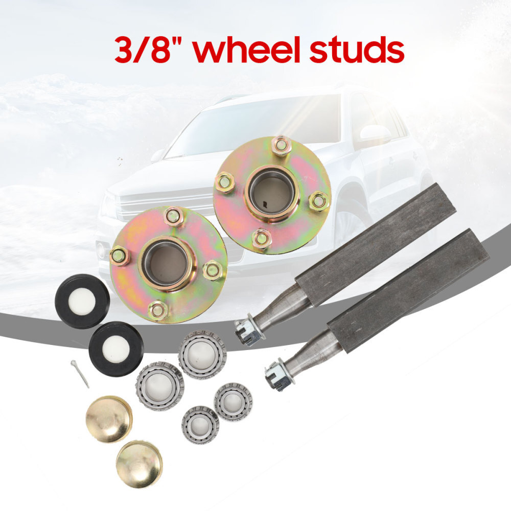 Trailer Hubs Stub Kit 4 inch PCD Hub 2 x Square Axles 283 Long 40x40 ...