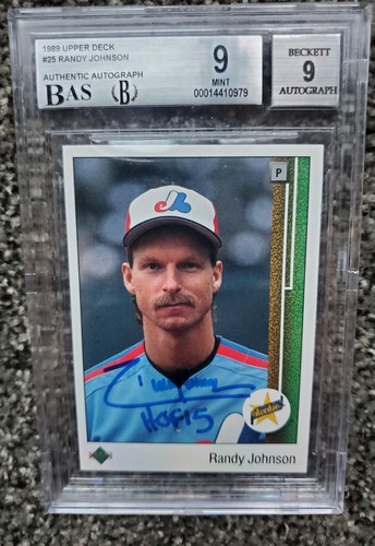 1989 Upper Deck Randy Johnson Autographed Signed BGS 9 HOF MINT Rookie ...