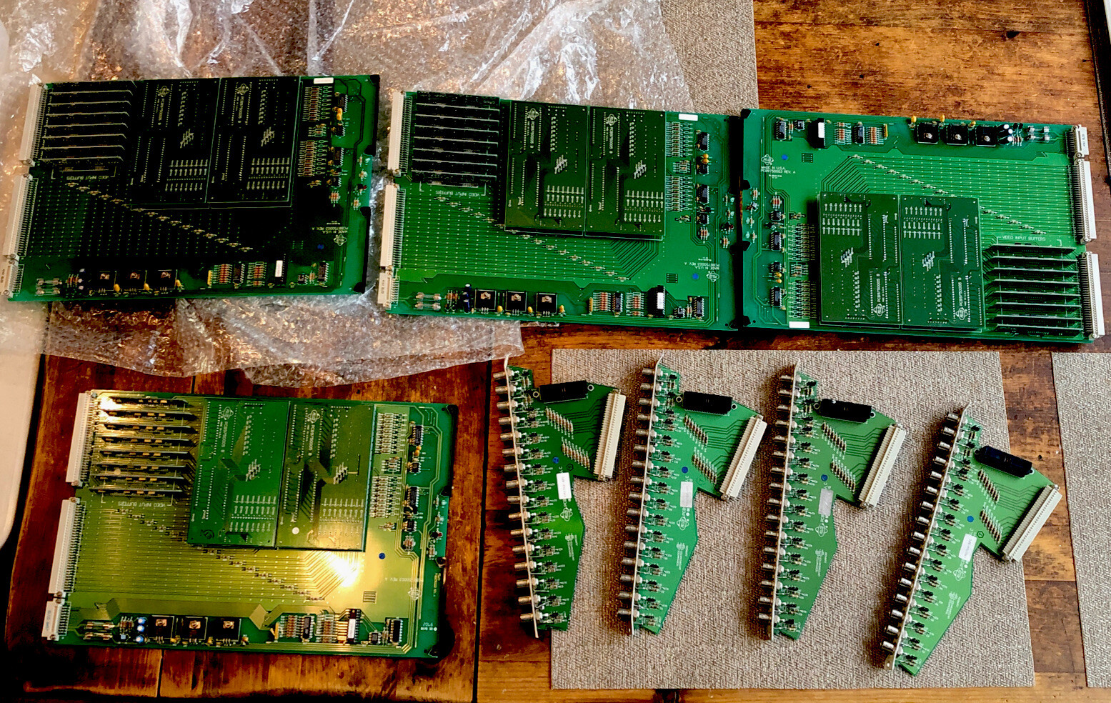 Lot of 4 PELCO CM9760-VCC MATRIX VID.INPUT 16 card with 4 Cm9760-Rpc ...