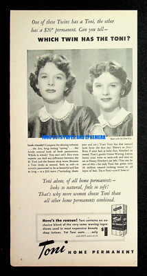 Toni Home Permanent Perm Hair Treatment 1950 Print Magazine Ad Poster ...