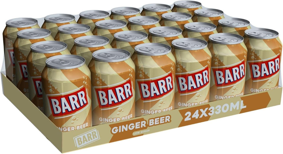 BARR since 1875,24 Pack Ginger Beer,Low Sugar&Non-Alcoholic Fizzy Drink ...