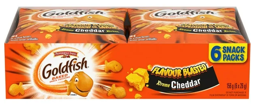 Goldfish Xtreme Cheddar Crackers Snack Packs, 6ct, 156g | eBay