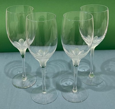 Signed LENOX Crystal Stemware ATRIUM Pattern 8 1/4" WATER GOBLETS Set ...