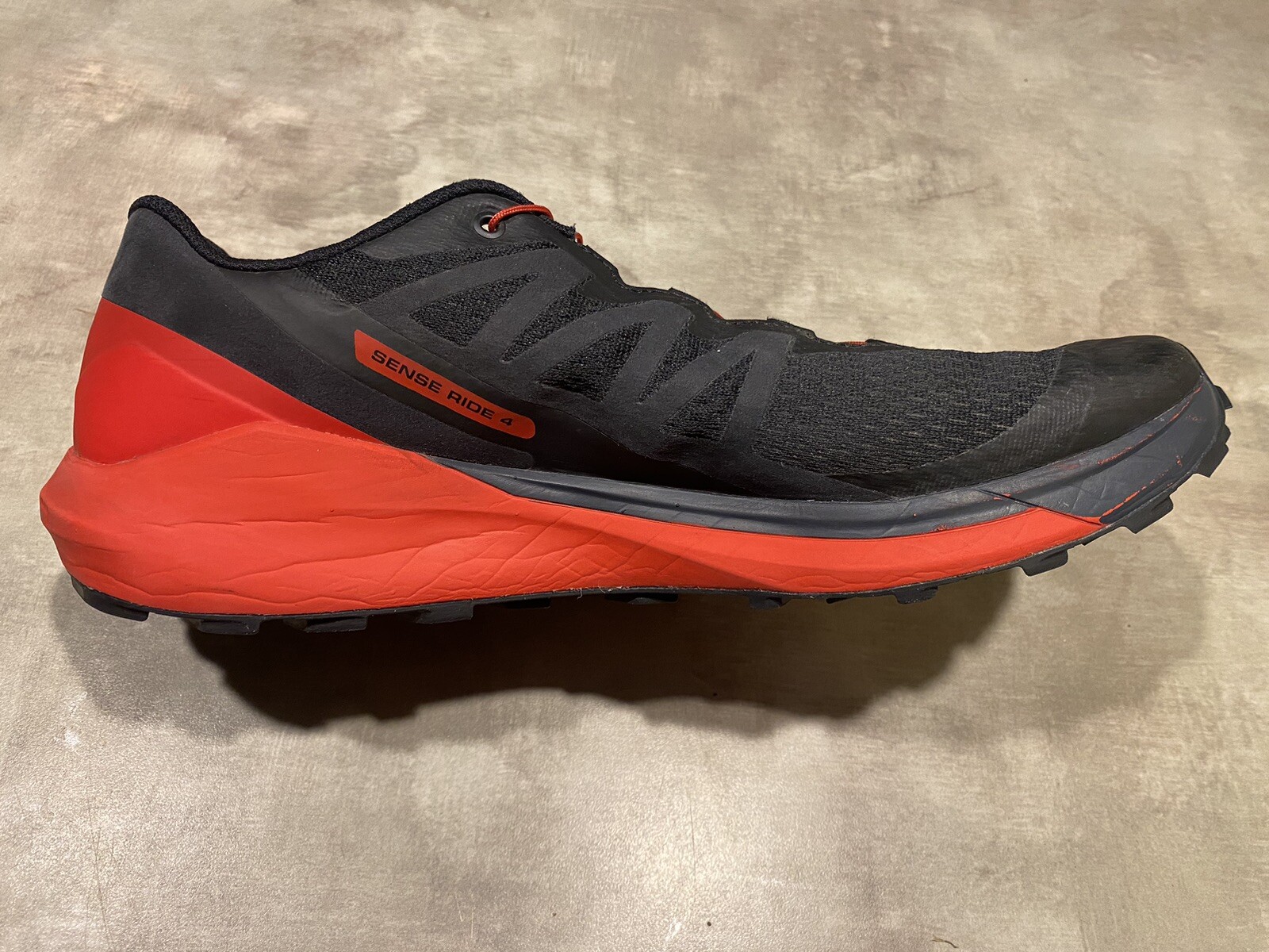 Salomon Sense Ride 4 Sensifit Black/Red US Size 12 | eBay