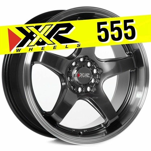 XXR 555 17X8 5X100 5X114.3 +35 CHROMIUM BLACK/ML WHEELS (SET OF 4) | eBay