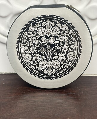Vintage Art Deco Silver Zippered Makeup Compact | eBay