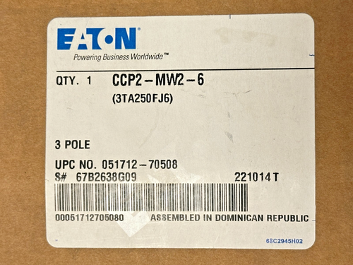 NEW EATON CCP2-MW2-6 Terminal Lug Kit, 3 Pole | eBay