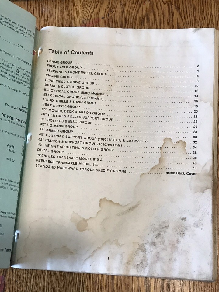 Simplicity 5116 Lawn Garden Tractor Parts Catalog Manual TP-837-03 | eBay