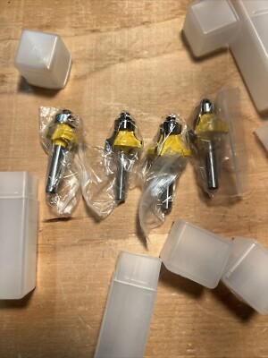 Roundover Router Bit Set by TOOLDO ，1/4 Inch Shank,4Pcs 1/8", 1/4", 3/ ...