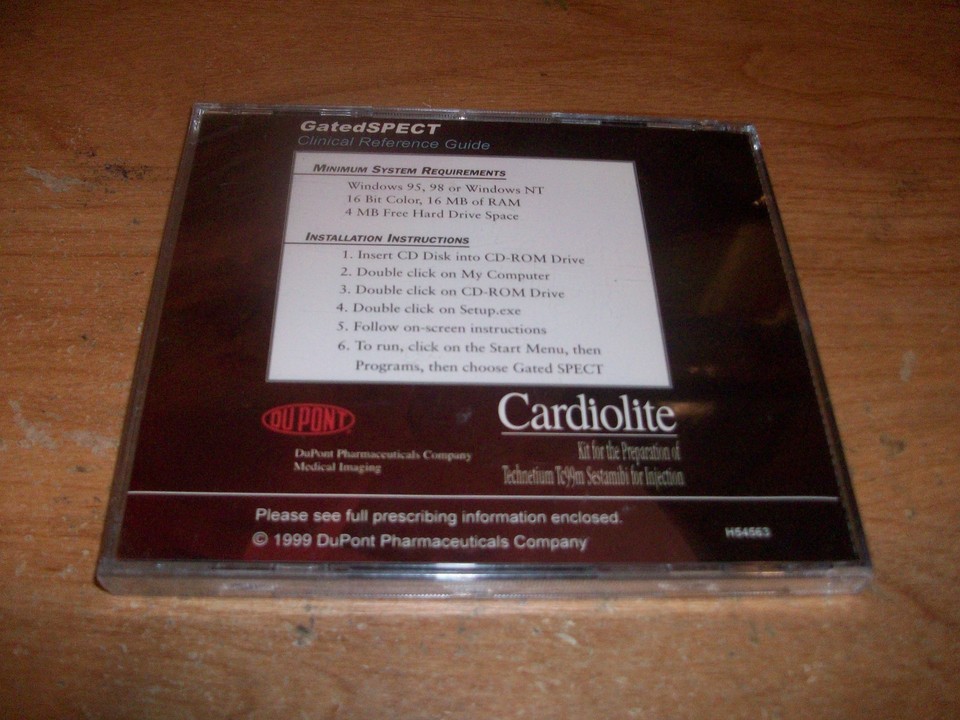 GatedSpect Clinical Reference Guide CD ROM DuPont Pharmaceutical ...
