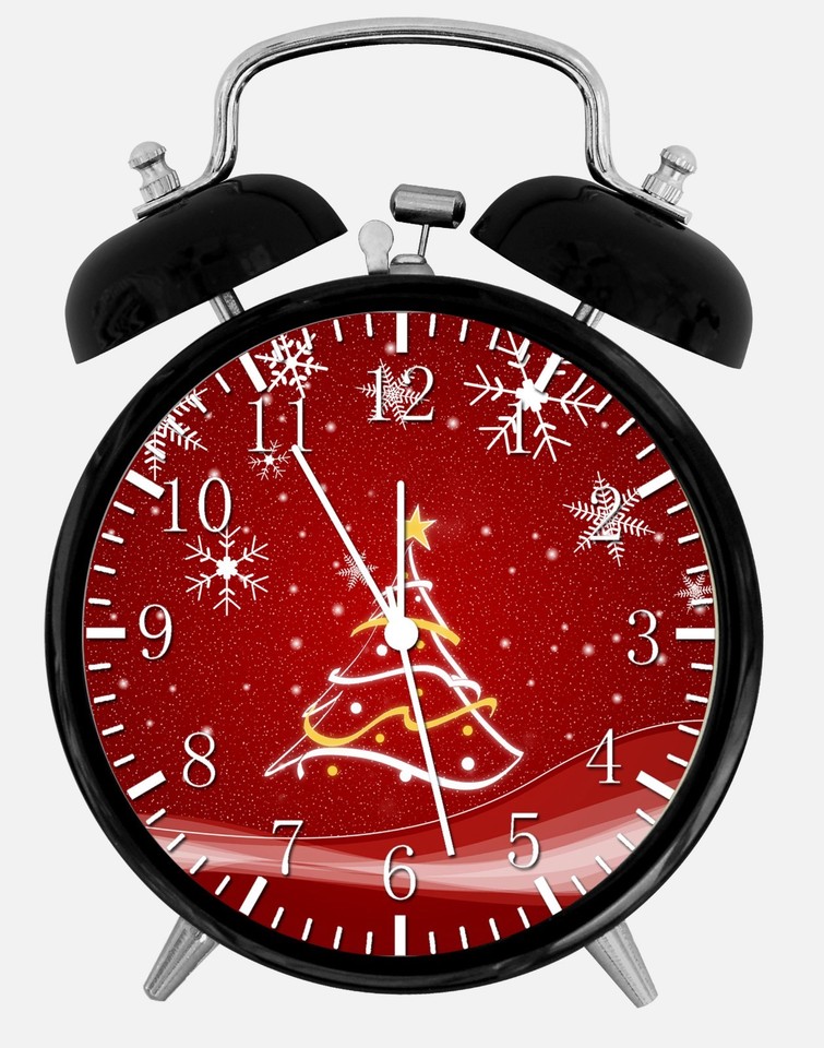 Christmas Tree Alarm Desk Clock 3.75" Home or Office Decor W66 Nice For ...