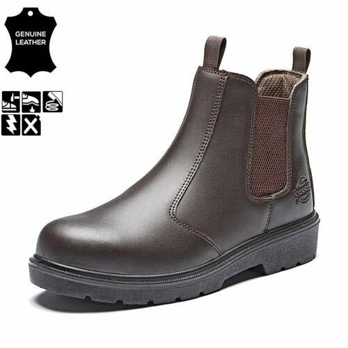 MENS LADIES DEALER CHELSEA STEEL TOE CAP SAFETY LEATHER BOOTS WORK ...