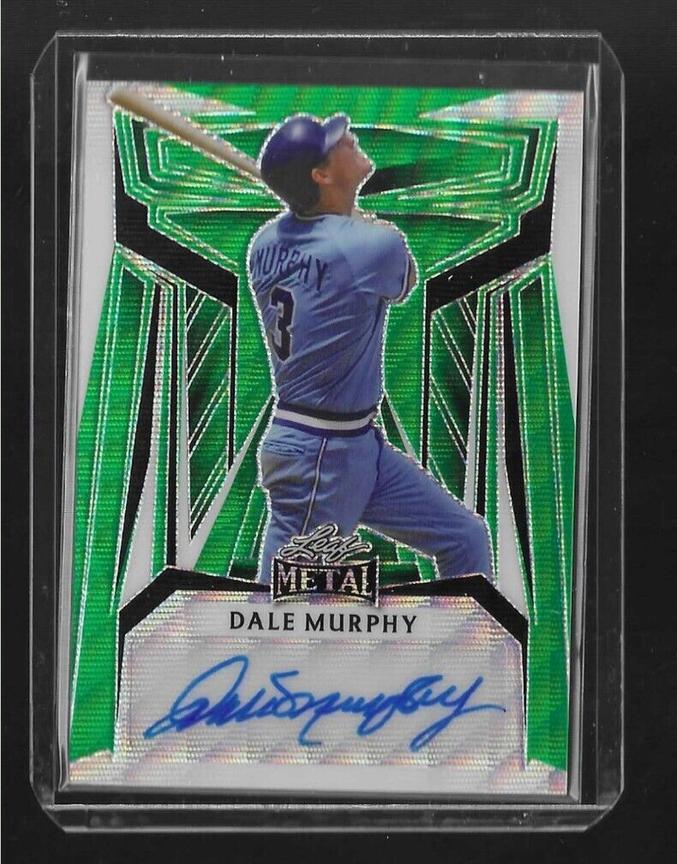 DALE MURPHY AUTO 2022 LEAF METAL GREEN PRISMATIC AUTOGRAPH 1/5 ATLANTA ...