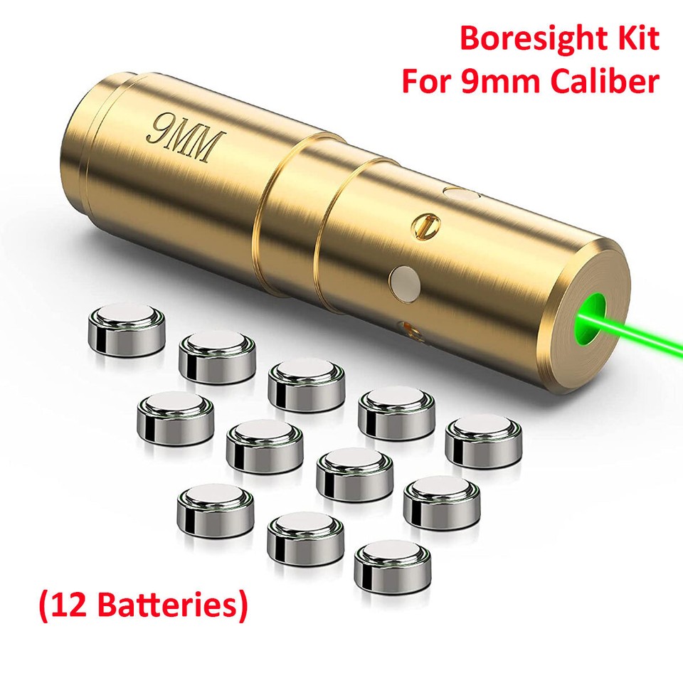 Laser Bore Sight Kit Boresighter Gun Red Dot Laser Cartridge Battery ...