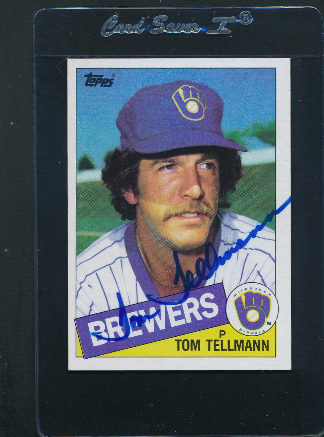1985 Topps #112 Tom Tellmann Brewers Signed Auto *C3165 | eBay