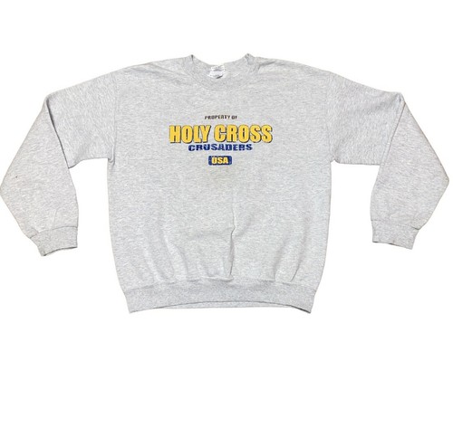 Holy Cross Crusaders Vintage 90's Cotton USA Crewneck Sweatshirt Medium ...