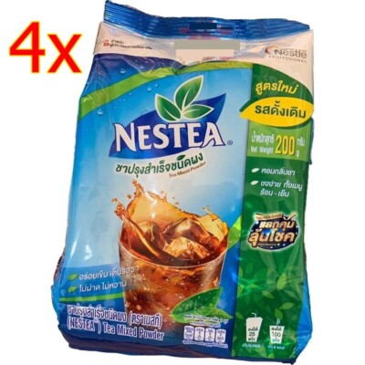 4x NESTEA Nestle Unsweetened Instant Iced Tea Mix Drink 100% Pure ...