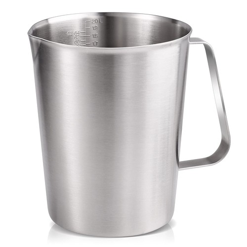 64oz/2000ml Stainless Steel Measuring Cup w/ Handle Metal Baking ...