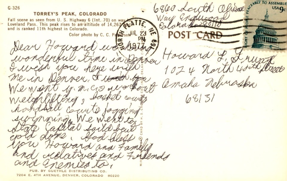 Torrey's Peak, Colorado - Fall Scene from Loveland Pass Postcard | eBay