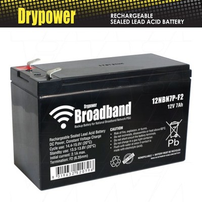 Drypower Broadband 12V 7Ah Sealed Lead Acid Battery for NBN Power ...