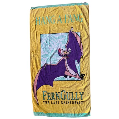Rare Batty Koda Robin Williams FernGully Last Rainforest Towel Beach ...