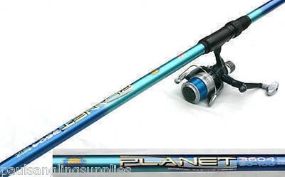 Planet Telescopic Travel Beachcaster / Beach Fishing 14 ft Rod & Reel ...