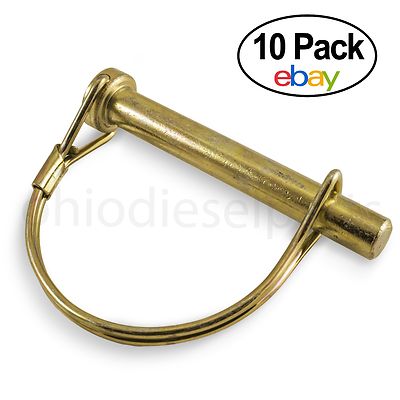 PTO Round Wire Shaft Locking Pin 3/8” x 2-1/4” (10-PACK) S.273 P38PTL ...