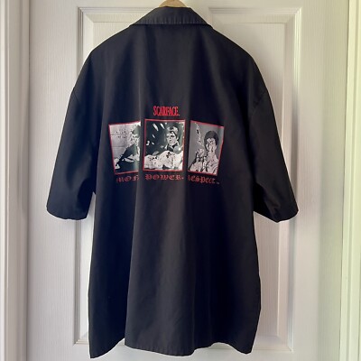 Dragonfly Universal Studios Scarface Tony Montana Button Up Bowling ...