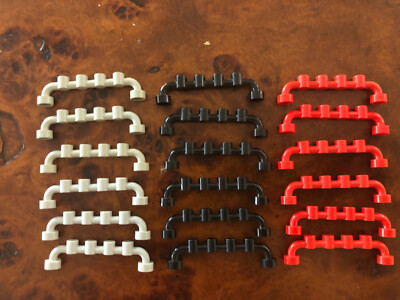 6 Lego fence barrier pieces 4873 Grey Black or Red | eBay Australia