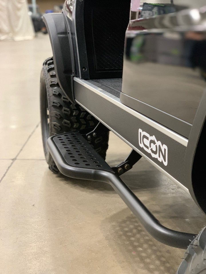 Ward's Icon EV G40L Gas 4 Passenger Golf Cart Nerf Bar Side Step Kit ...