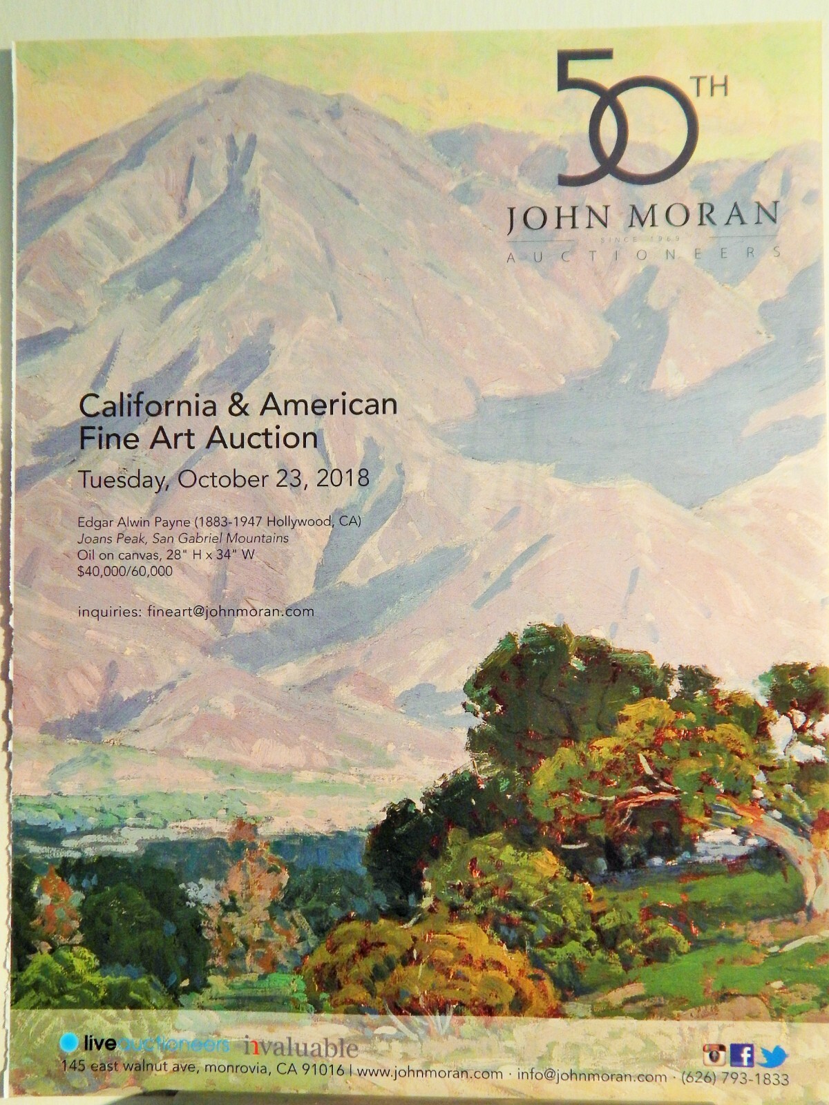JOHN MORAN ART PIECE VTG ORIG 2018 ADVERTISEMENT | eBay