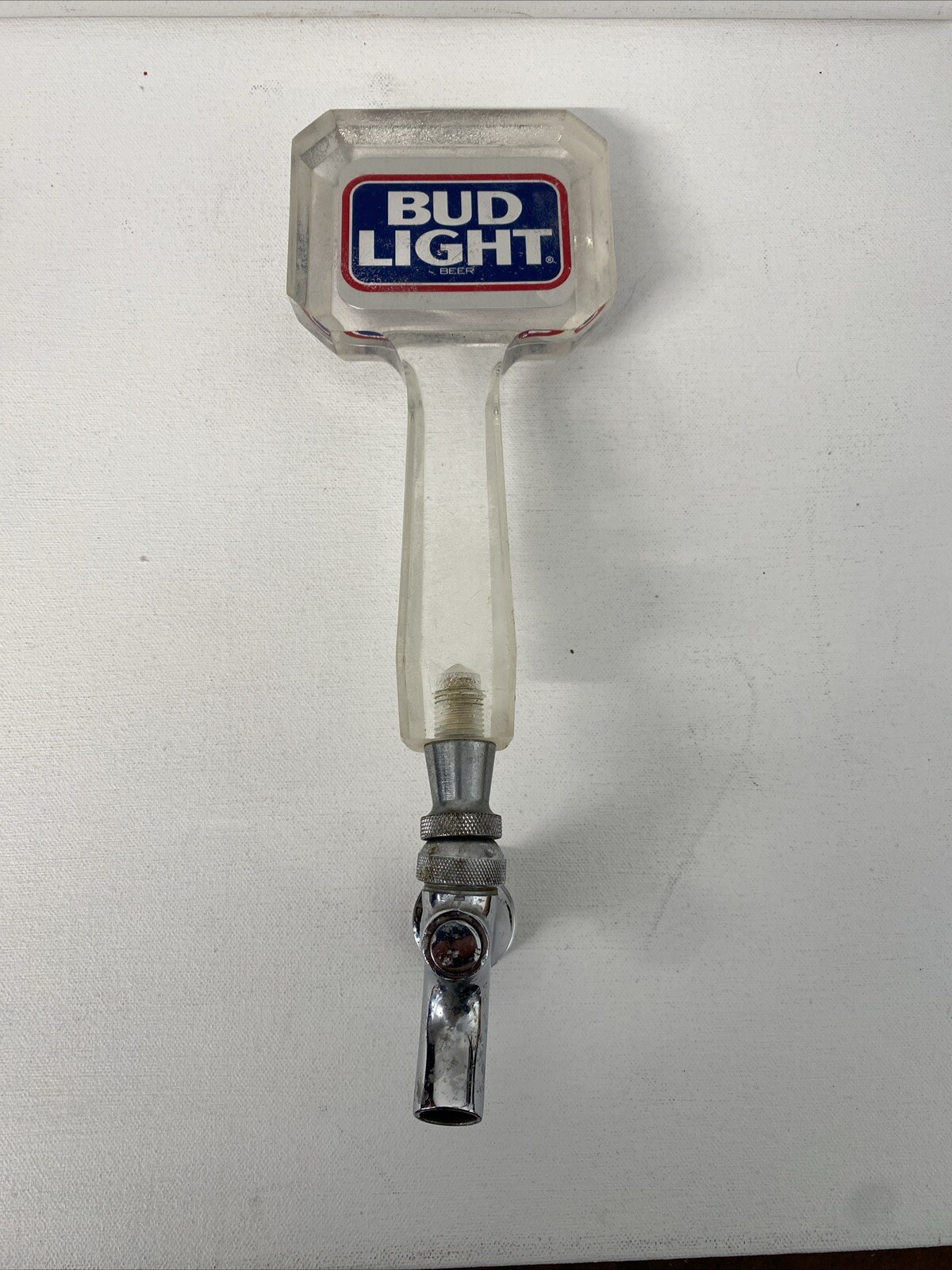 Vintage Bud Light Beer Tap Keg Handle Clear Acrylic - 7 Inches | eBay