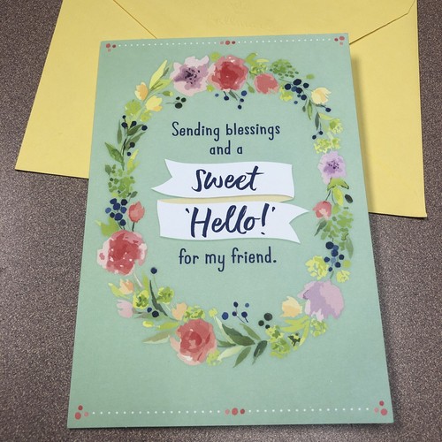Happy Birthday Religious Friend Blessings Sweet Hello 5"x7" Greeting ...