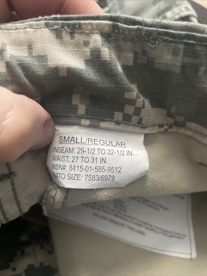 Army BDU Tactical Pants. ACU Digital. Size: Small/Regular. | eBay