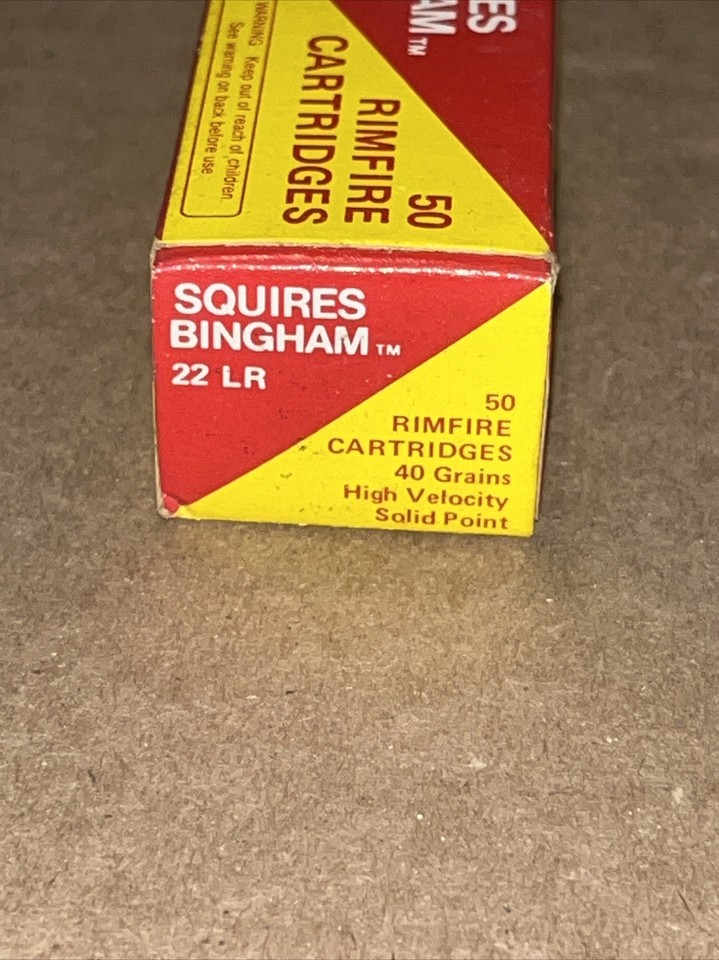 Squire Bingham Empty Ammo Box 22 LR Box Solid Point Minty Brick Fresh | eBay