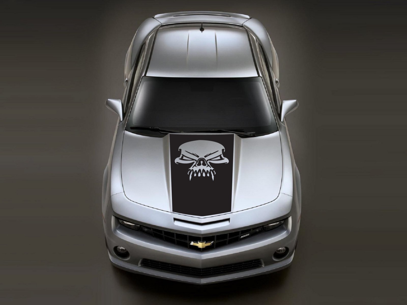 Camaro Skull Tribal Vinyl Decal Hood Scoop Sticker Car Vehicle Camo ...