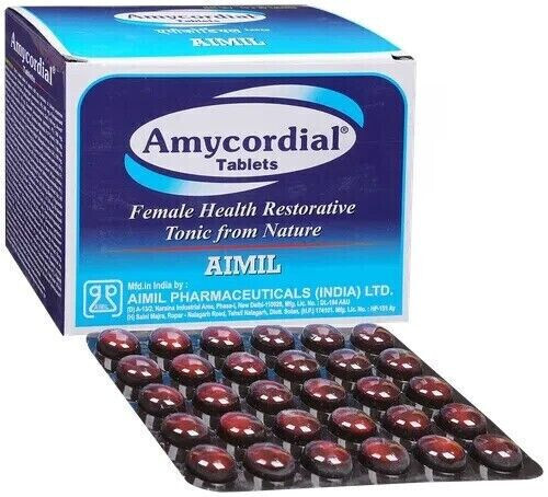 AMYCORDIAL Tablets (90tab) by AIMIL Ayurvedic Female Health Restorative ...