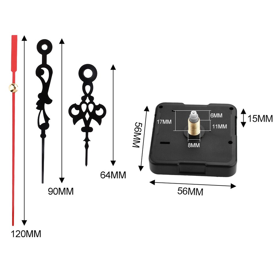 Watch Clock Mechanism Quartz DIY Needles Kit Practical Movement Repair ...