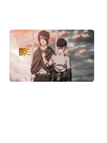 High Gloss Credit Card Skin - Attack on Titan Hange and Levi Ackerman ...