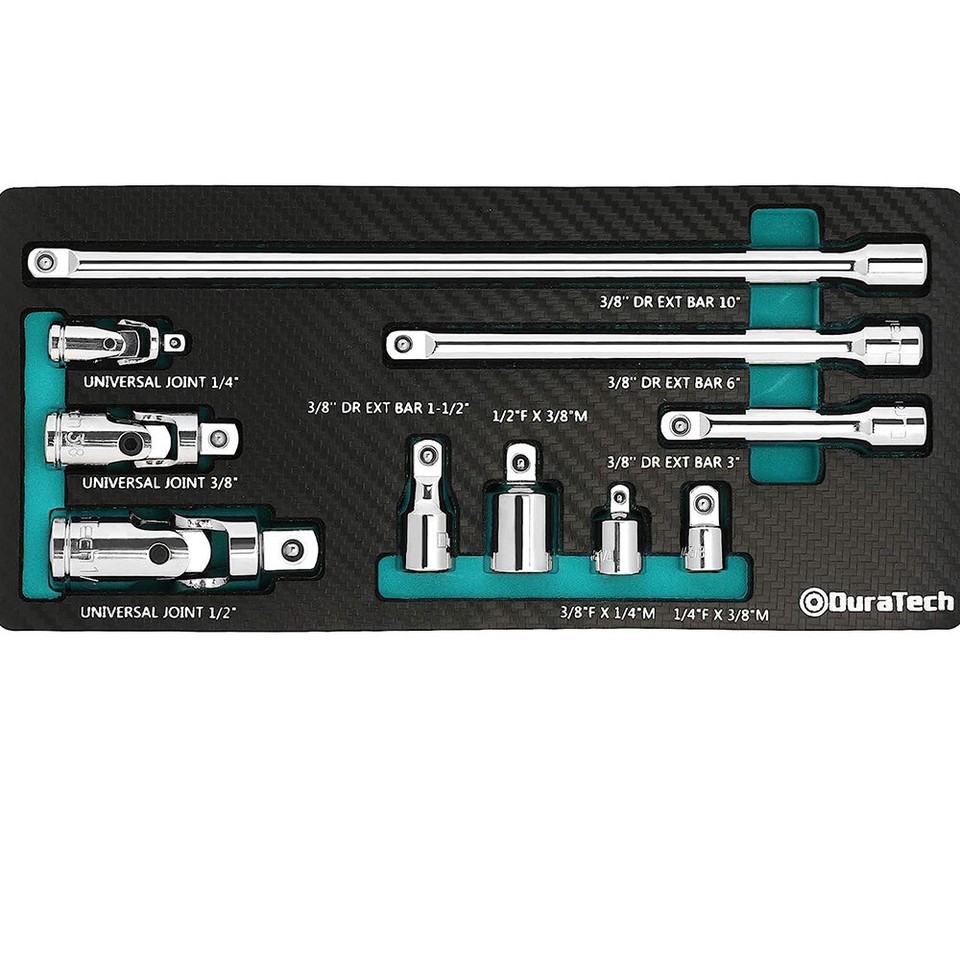 DURATECH Socket Accessory Kit/Drive Tool Accessory Set w/EVA Foam Tool ...