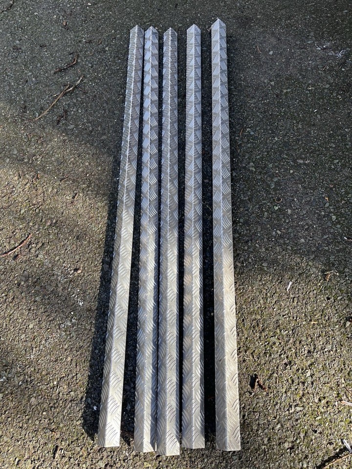 Aluminium angle chequer plate corner protectors or anti slip edge | eBay UK