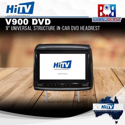HiTV V900 DVD 9" Universal Structure In-Car DVD Headrest - Single ...