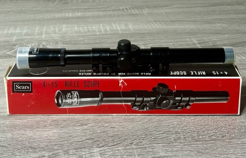 Vintage Sears 4X15 Rifle Scope Model 53988. Brand New with Lens Caps ...
