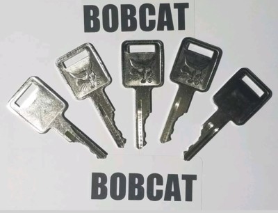 5 Bobcat Keys, fits Case-IH, Volvo Compactor Equipment Ignition LOGO on ...