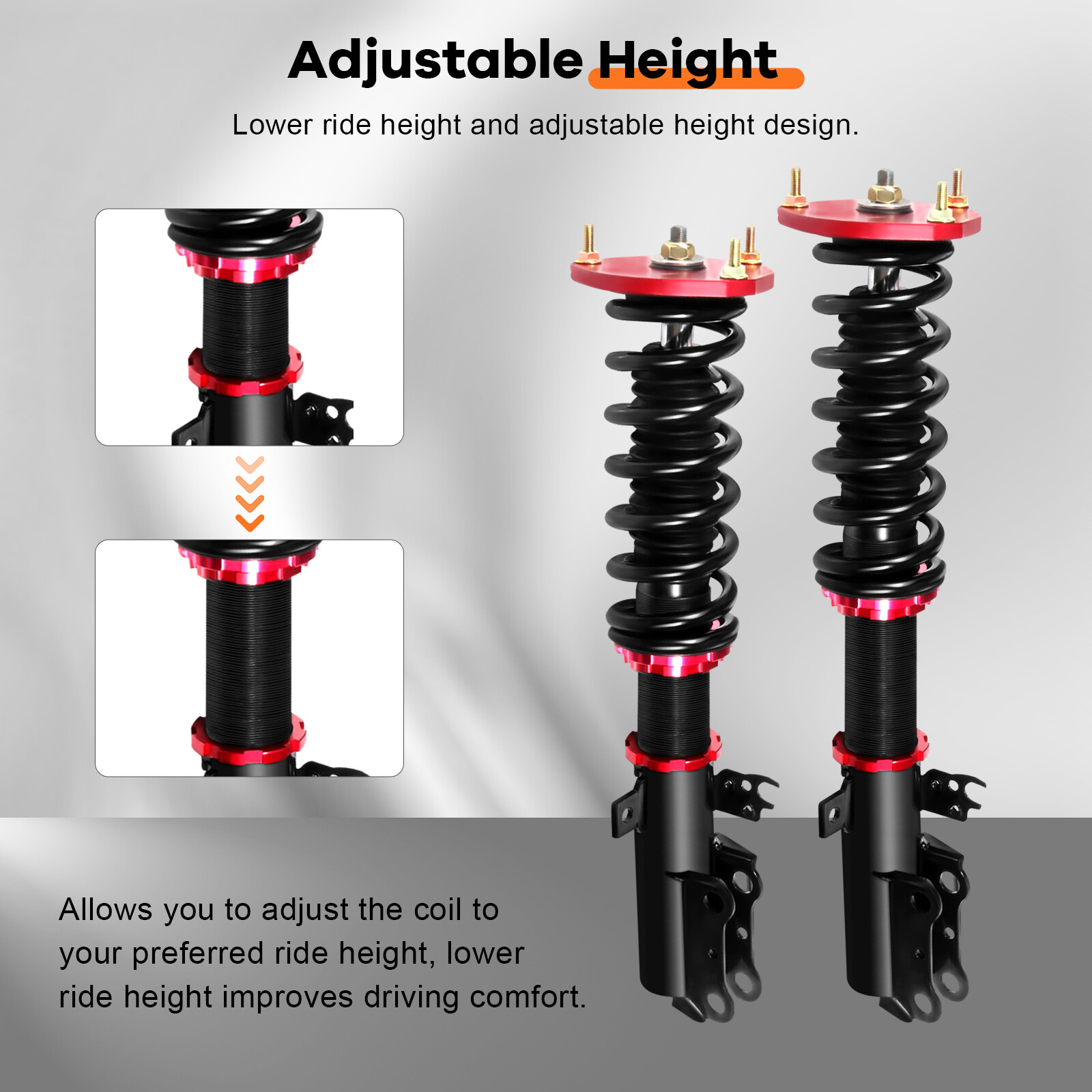 Coilovers For 2007-2011 Toyota Camry Struts Adjustable Height Shocks ...
