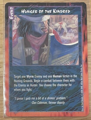 1998-1999 White Wolf Games RAGE CCG Hunger of the Kindred Promo card | eBay