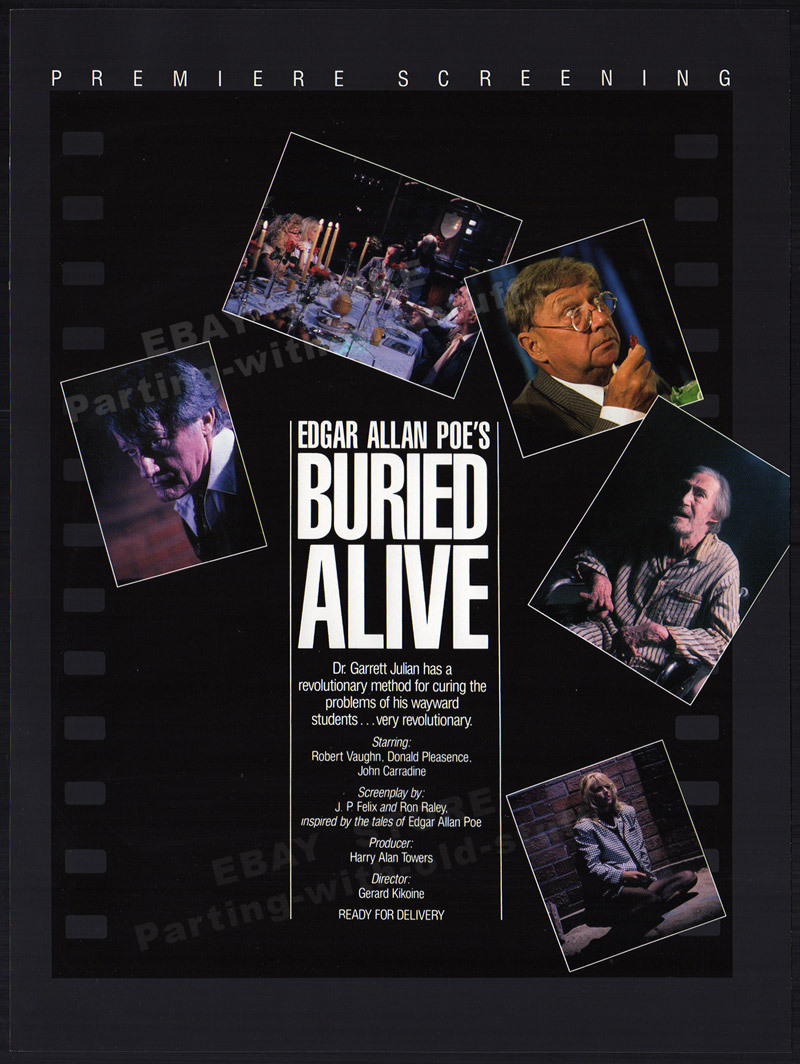 BURIED ALIVE__Original 1989 Trade print AD / promo__ROBERT VAUGHN ...